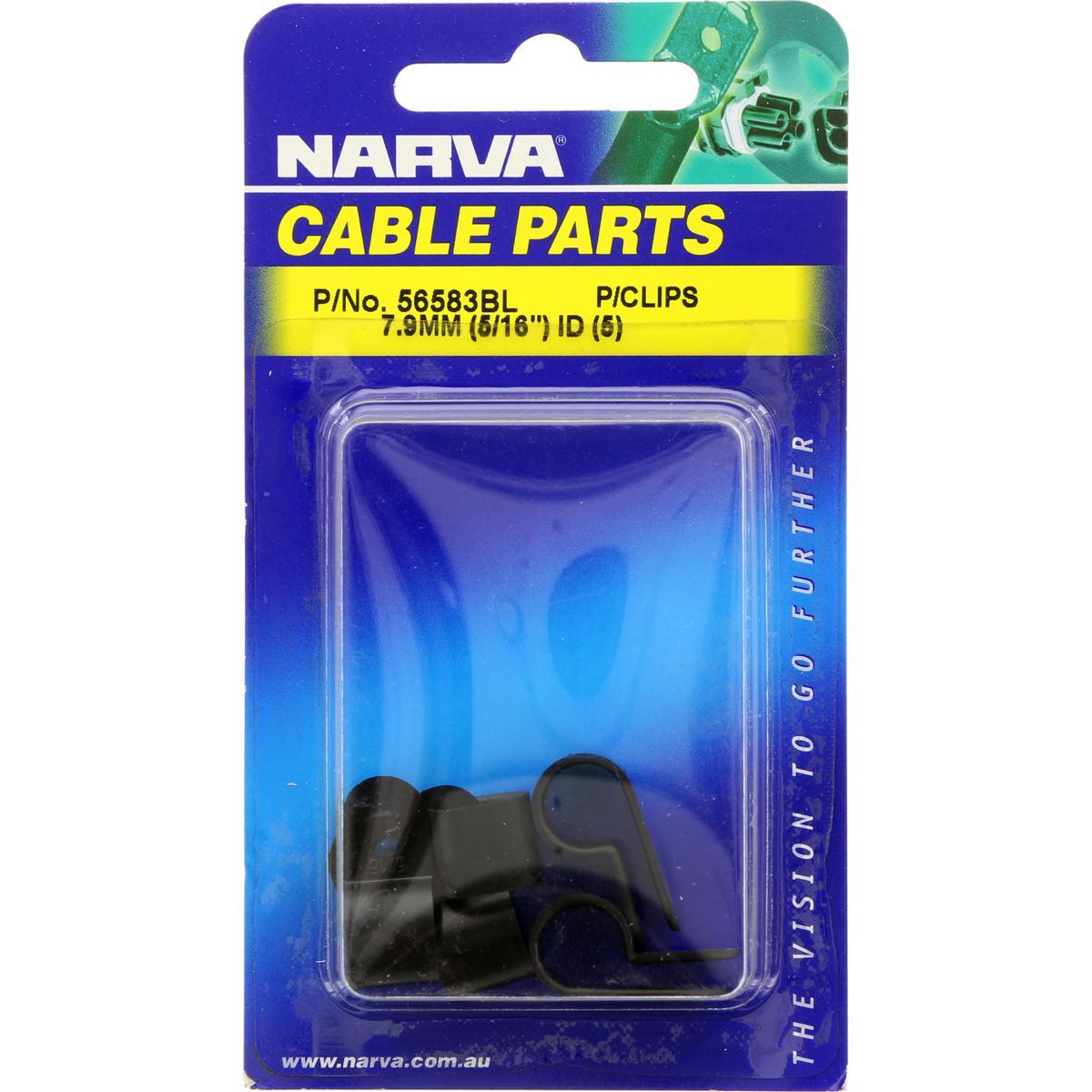 Narva Cable Clamps P-Clip 7.9mm 56583BL | eBay