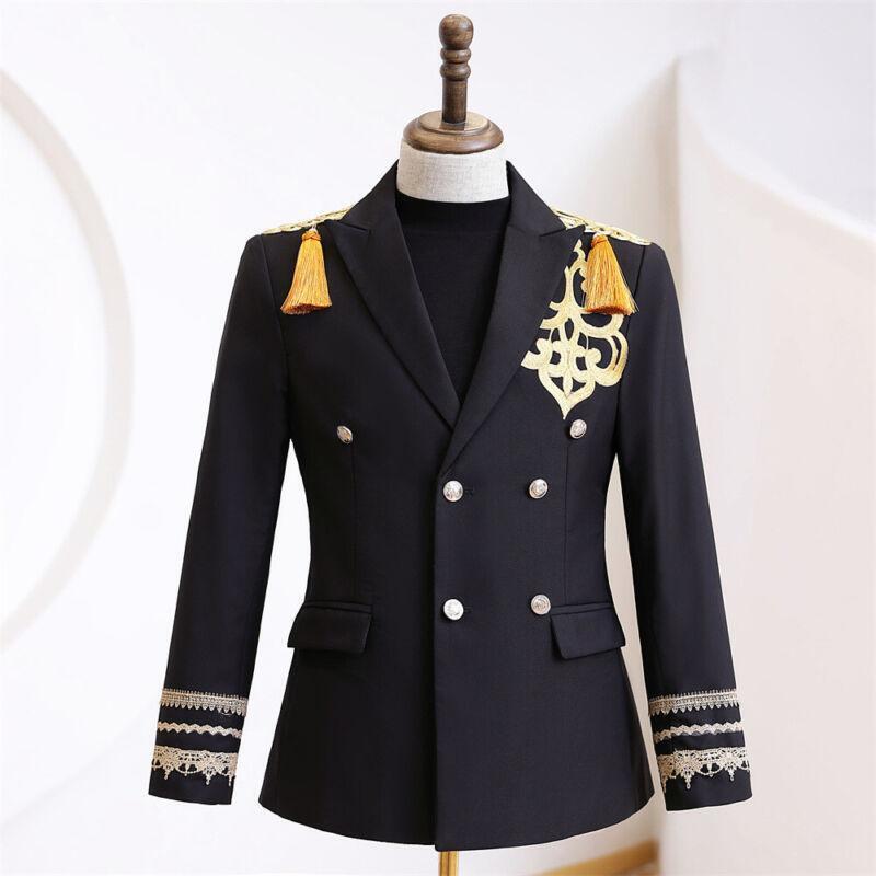Men's Blazer Suit Formal Dress Court Style Banquet Costumes Double ...