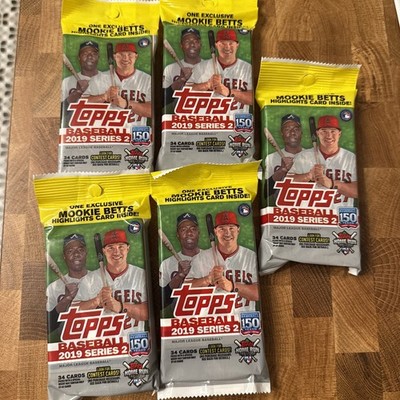 (5) 2019 Topps Series 2 Baseball 34 Card Jumbo Fat Packs - Factory ...