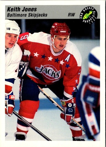 1993 Classic Pro Prospects Keith Jones #43 Baltimore Skipjacks Hockey ...