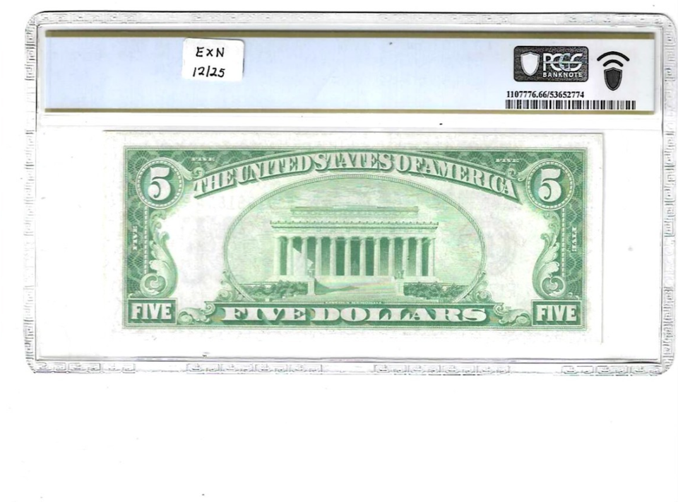 FR. 1952-F 1928-B $5 FIVE DOLLARS FEDERAL RESERVE NOTE ATLATA, GA PCGS ...