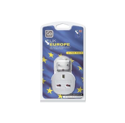 GO Travel UK EU 3 Pins Power Plug Adapter Adaptor Twin Pack Cyprus ...