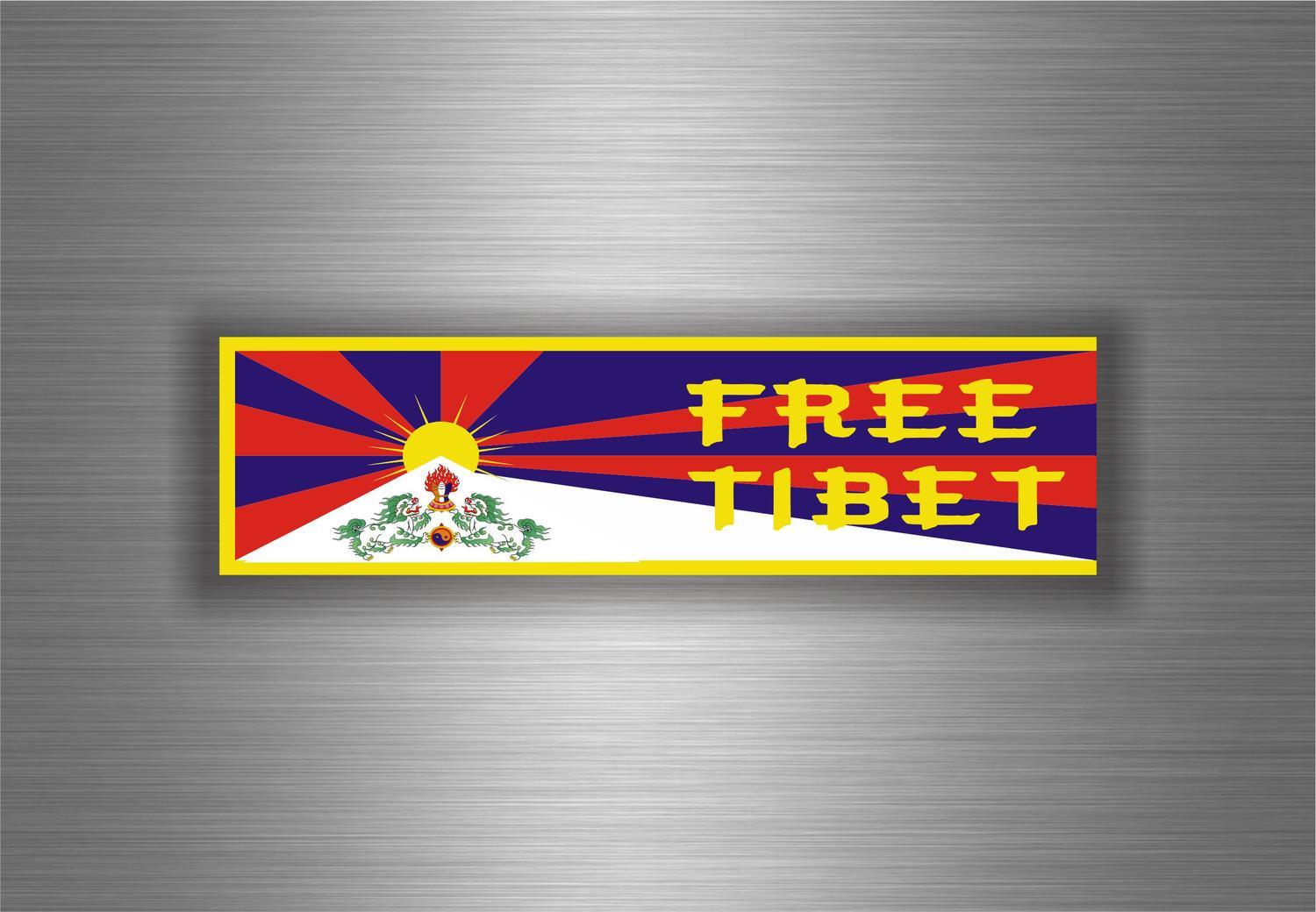 Sticker Car Motorbike Flag Tibet Free Tibetan Dalai Lama Buddha | eBay