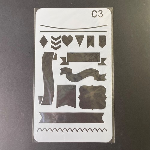 Reusable Art Planner Stencil Lines Scallops Banners Speech Bubbles ...