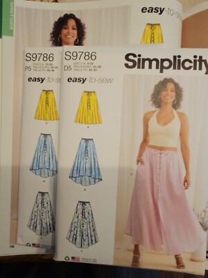 1 NEW Simplicity S9786 Misses' Skirt w/Hemline Variation Sew Pattern 4 ...