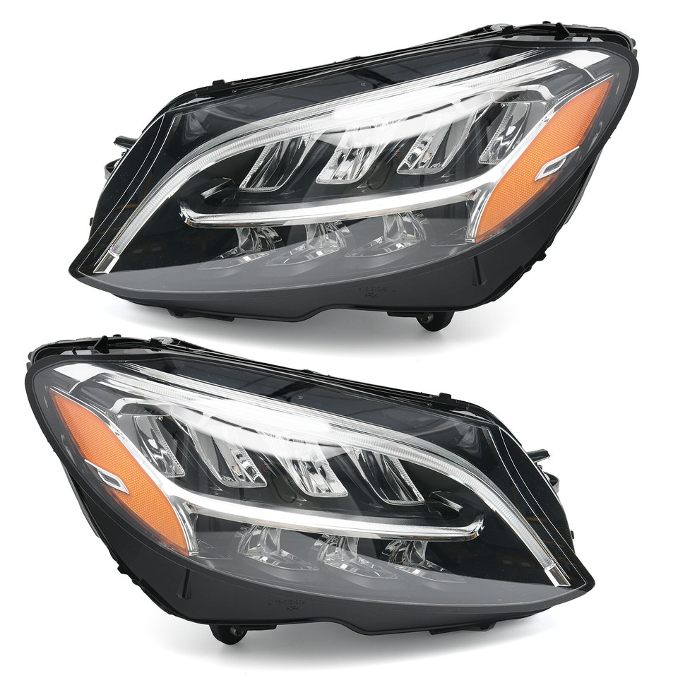 For 2019-2021 Mercedes Benz C-Class C300 W205 LED Headlight Pair Left ...