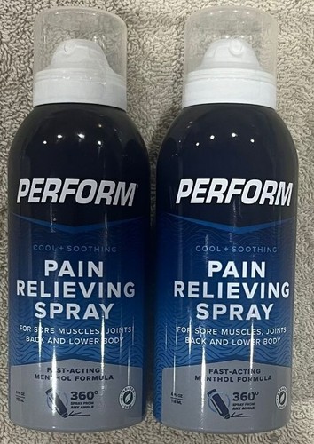 2X PERFORM Pain Relieving Spray Muscles Back 4 oz NEW "Free Shipping ...