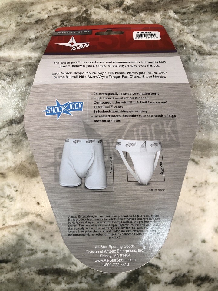 New Men's All-Star Shock Jock Cup and Supporter Jockstrap Large | eBay