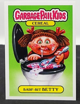 GARBAGE PAIL KIDS 2019 Topps Cereal Barf-Bit-BETTY Sticker Card Con ...