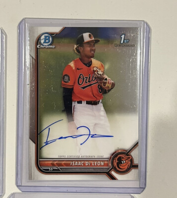 2022 Bowman Chrome Isaac De Leon 1st Auto Orioles CPA-ID | eBay