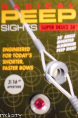 RAD Super Deuce 38 Peep Sights! 3/16" PINK radical bow string angle ...