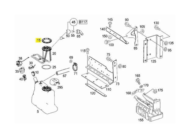 Mercedes-Benz C W204 Fuel Tank Lock Ring A0014711430 Genuine online ...