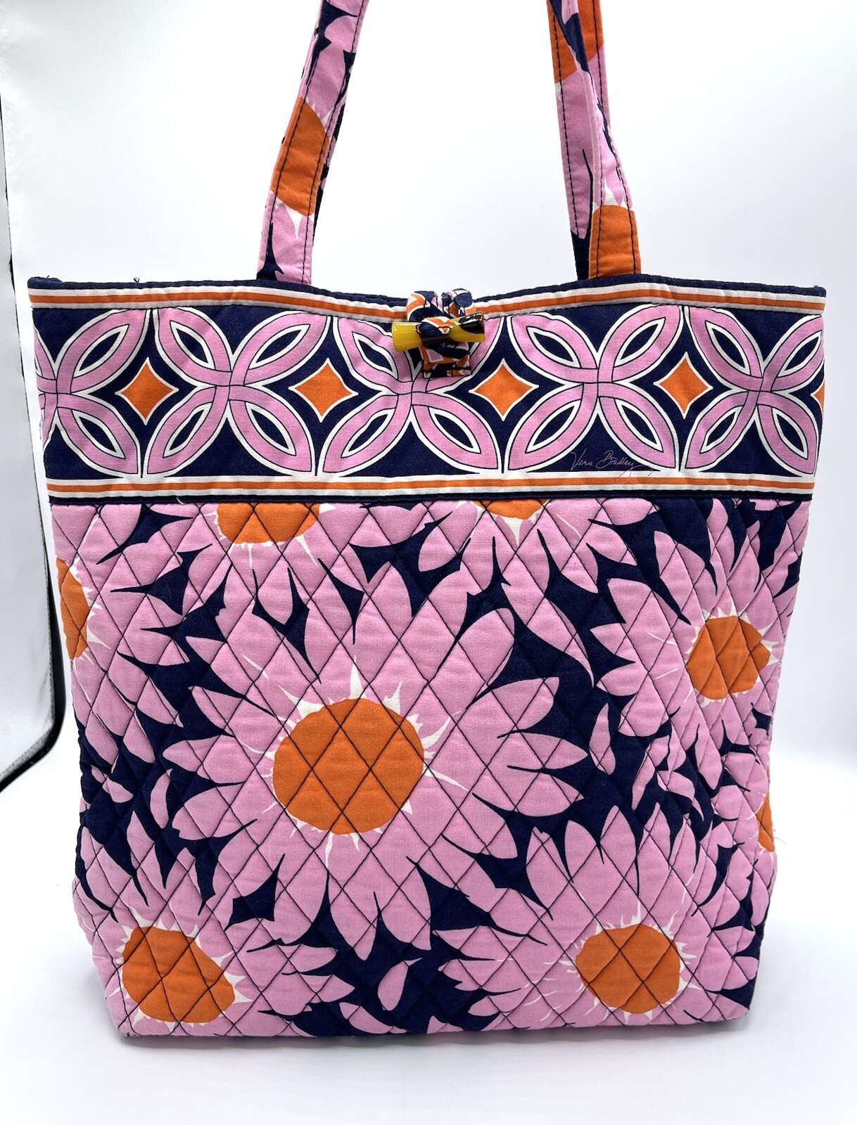 Vera Bradley TOGGLE TOTE Shoulder Bag LOVES ME Handbag Purse EC | eBay