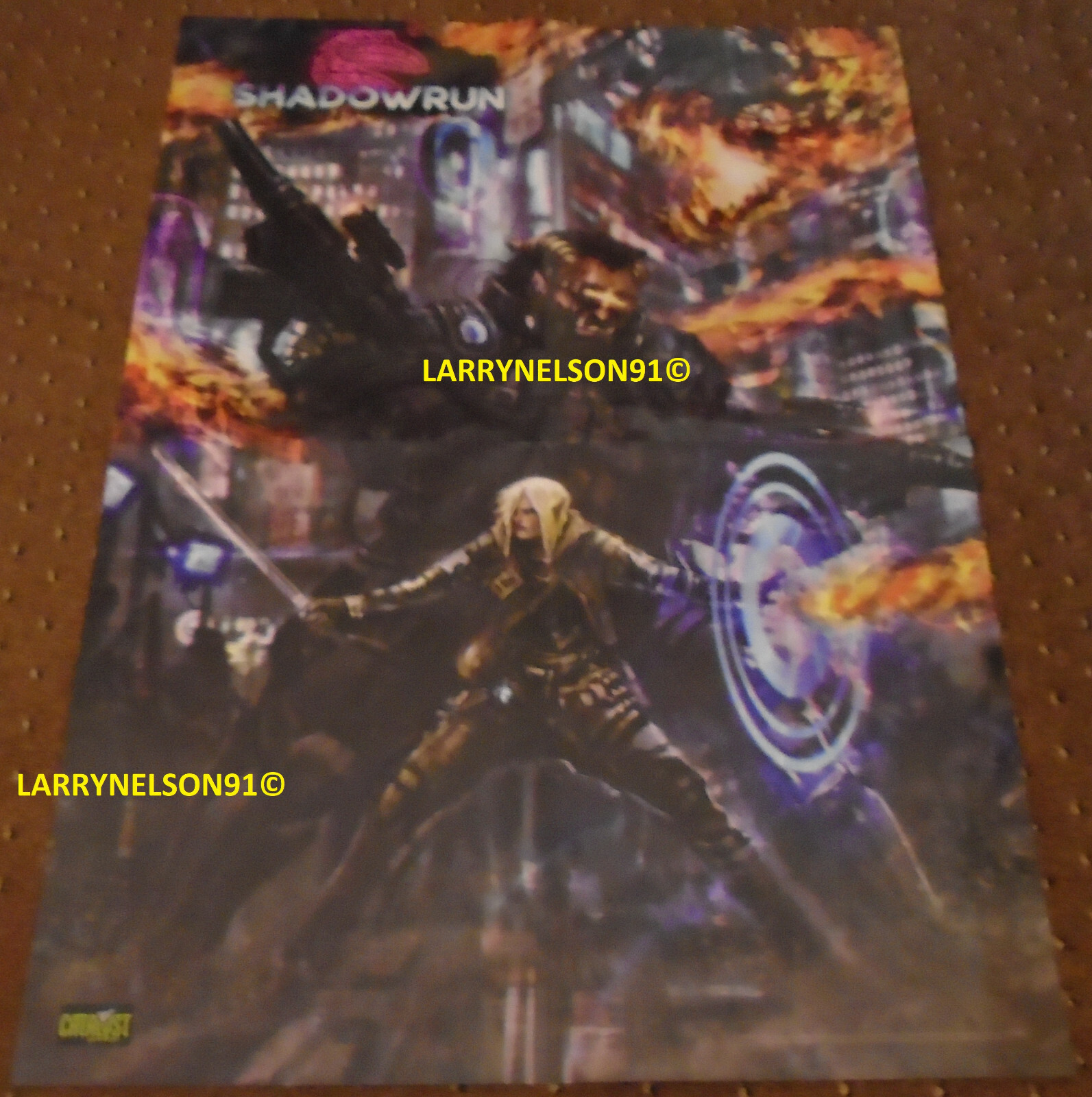 SHADOWRUN POSTER DRAGON SIXTH WORLD MATRIX TOPPS CATALYST GAME LABS ...
