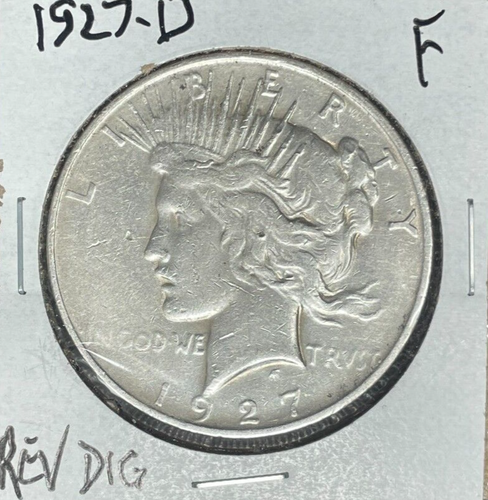 1927-D PEACE SILVER DOLLAR ~ FINE "REV DIG" ~NICE COIN~ | eBay