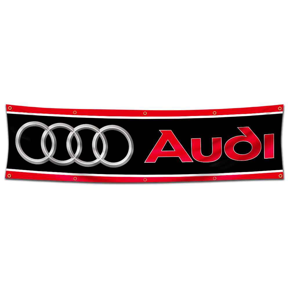 Audi Car Logo 2x8 FT Banner Racing Flags Car Show Garage Wall Workshop ...