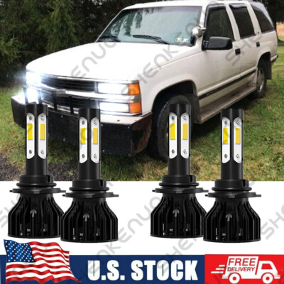 6000K Front LED Headlight Bulbs For Tahoe 2001-2006 High + Low Beam ...
