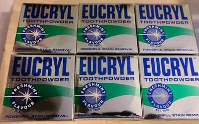 Eucryl Smokers Tooth Powder Freshmint Flavour (50g) - Pack of 6 07/2025 ...