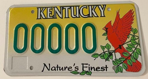 Kentucky Nature's Finest Sample Specialty License Plate 0000 Cardinal ...