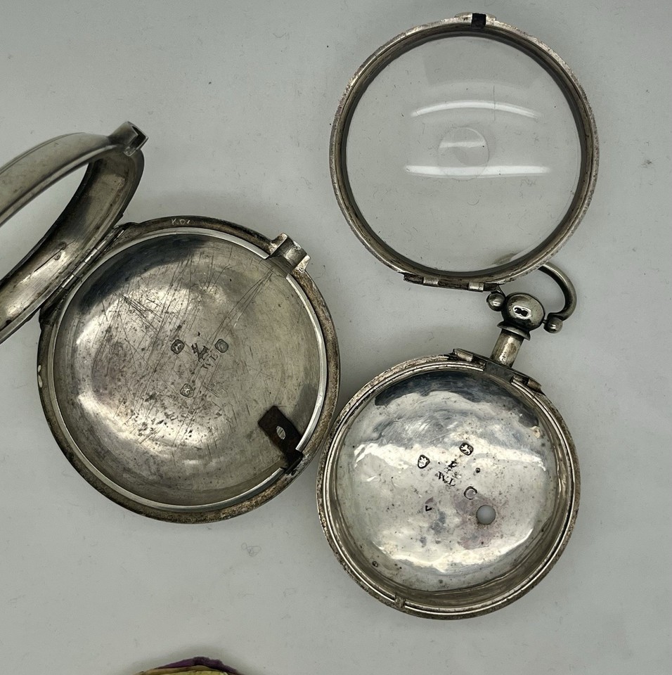 Silver pair Case pocket Watch Case | eBay