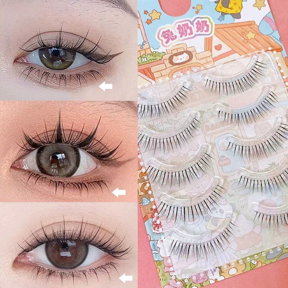 2PACK Black Lower Eyelashes Daily Makeup Manga Lash Extension Under ...