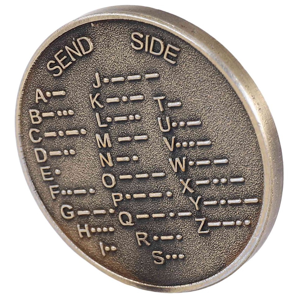2X(CW Morse Code Commemorative CW Training Coin Morse Code Training ...