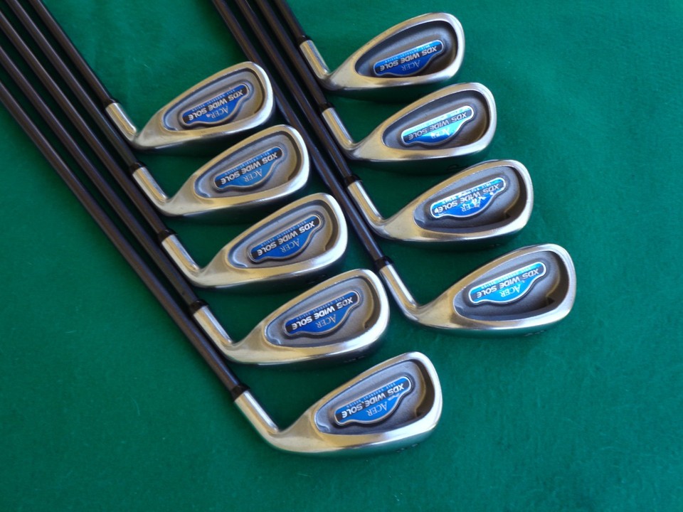 TaylorMade Acer Irons Driver Wood Hybrid Putter Complete Golf Club Set ...