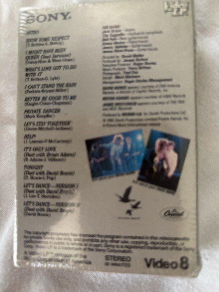 New Sealed Sony Video 8 LP Tina Turner Live Private Dancer Tour | eBay