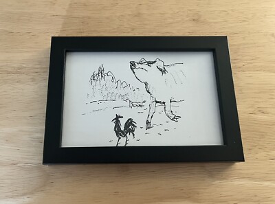 Framed Quentin Blake Illustration from First Folio Edition of Animal ...