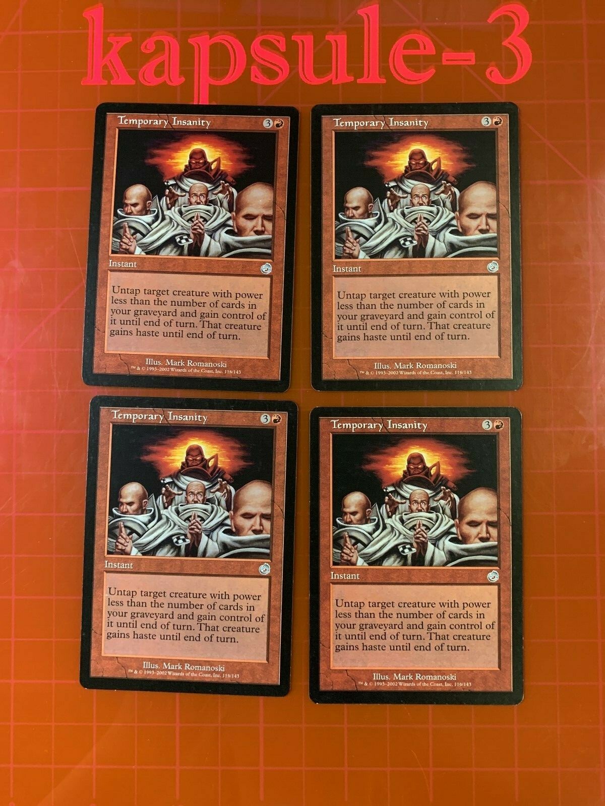 4x Temporary Insanity | Torment | MTG Magic The Gathering Cards | eBay