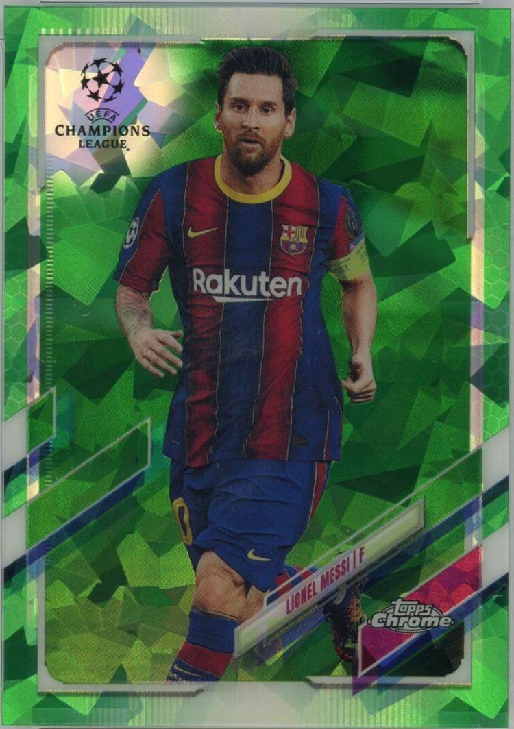 2020-21 Topps Chrome UCL Sapphire Edition - Lionel Messi #1 Green ...