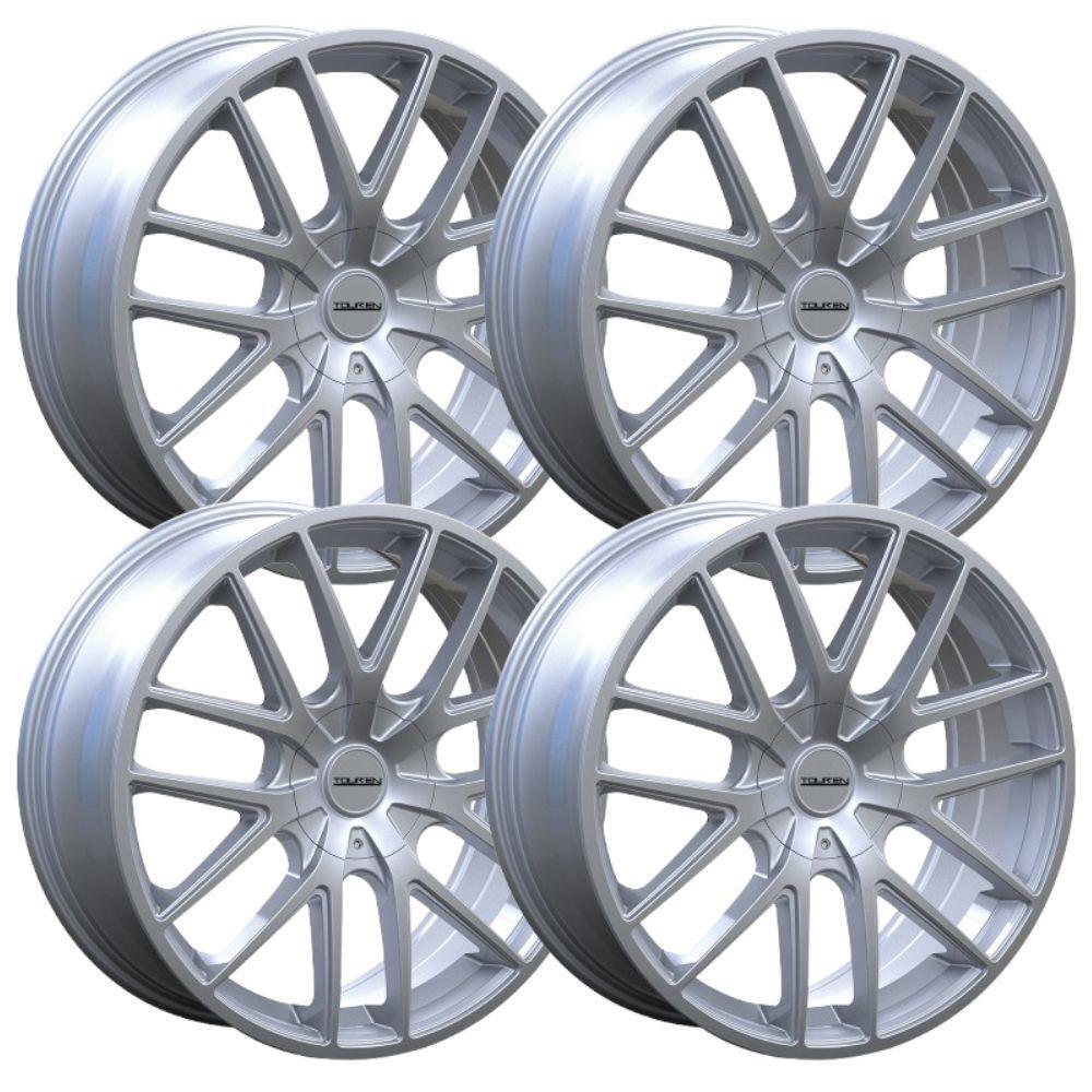 (Set-4) Touren TR60 17x7.5 5x100/5x114.3 42mm Silver Wheels Rims 17 ...