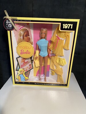 2008 50th Anniversary My Favorite Barbie Malibu Barbie 1971 NIB N4977 ...