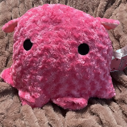 Curly Mendako 18" Jumbo Plush Japanese Octopus Hot Pink Squid Stuffed ...