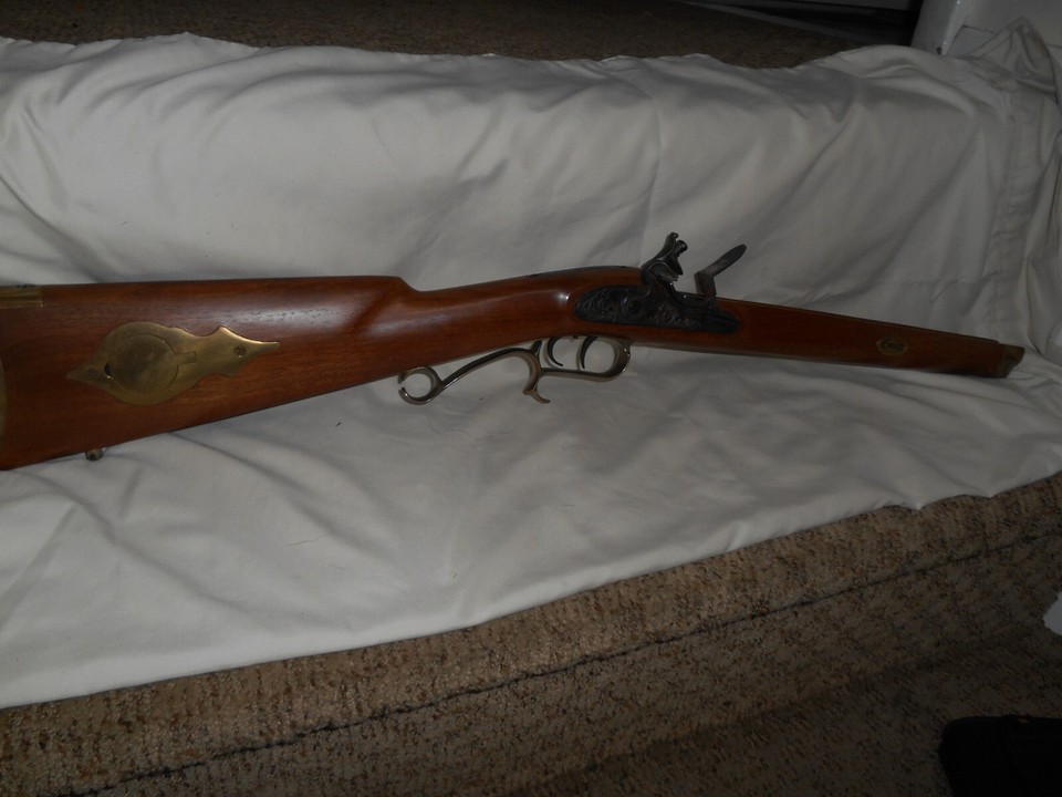 thompson center hawken flintlock stock and lock w/ double set trigger ...