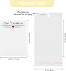 100Pcs Car Coaster Packaging for Selling, Sublimation Car Coasters ...