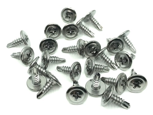 wheel well molding screws chrome #8 x 1/2 with 7/16" head TEK drill ...