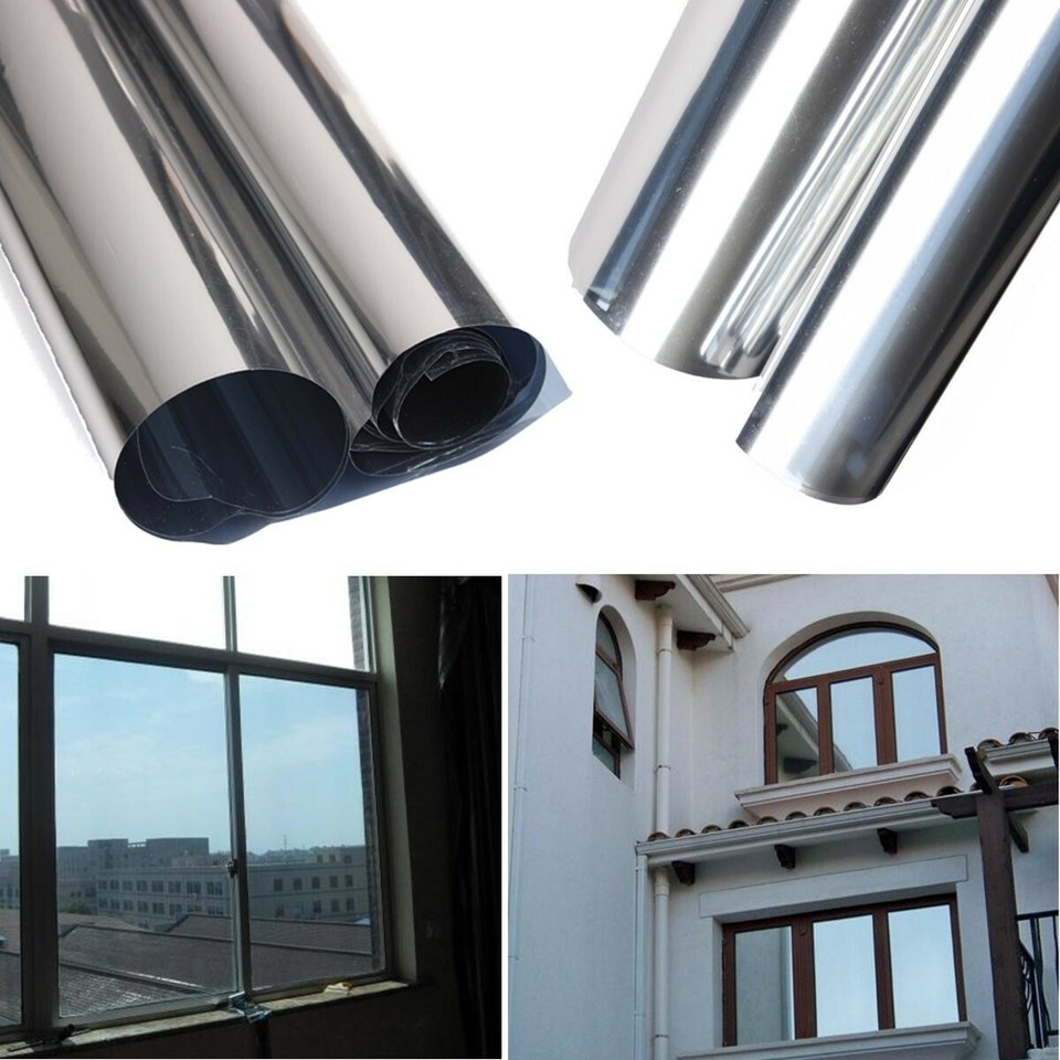 12"x 24" Window Tint One Way Mirror Film UV Heat Reflective Home Heat ...
