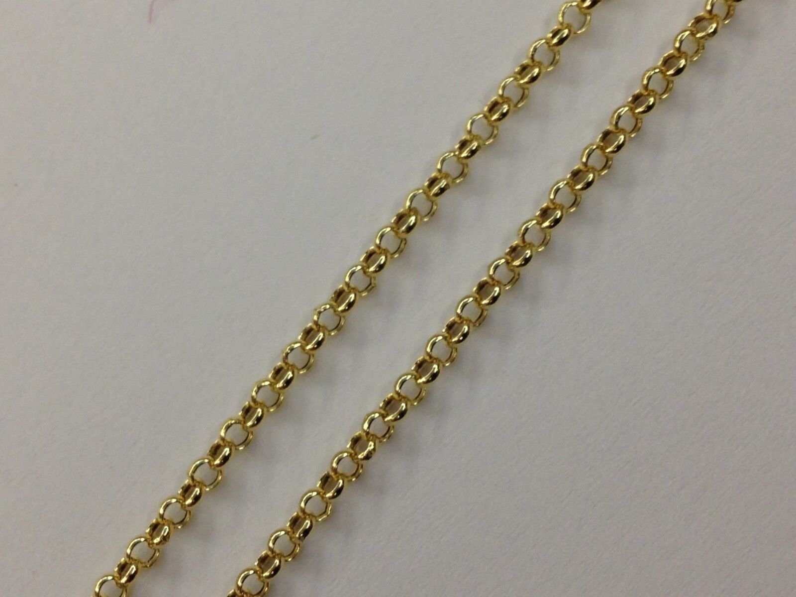 14k White Gold Round Cable ROLO Link Pendant Chain/Necklace 20" 2.3mm 2 ...