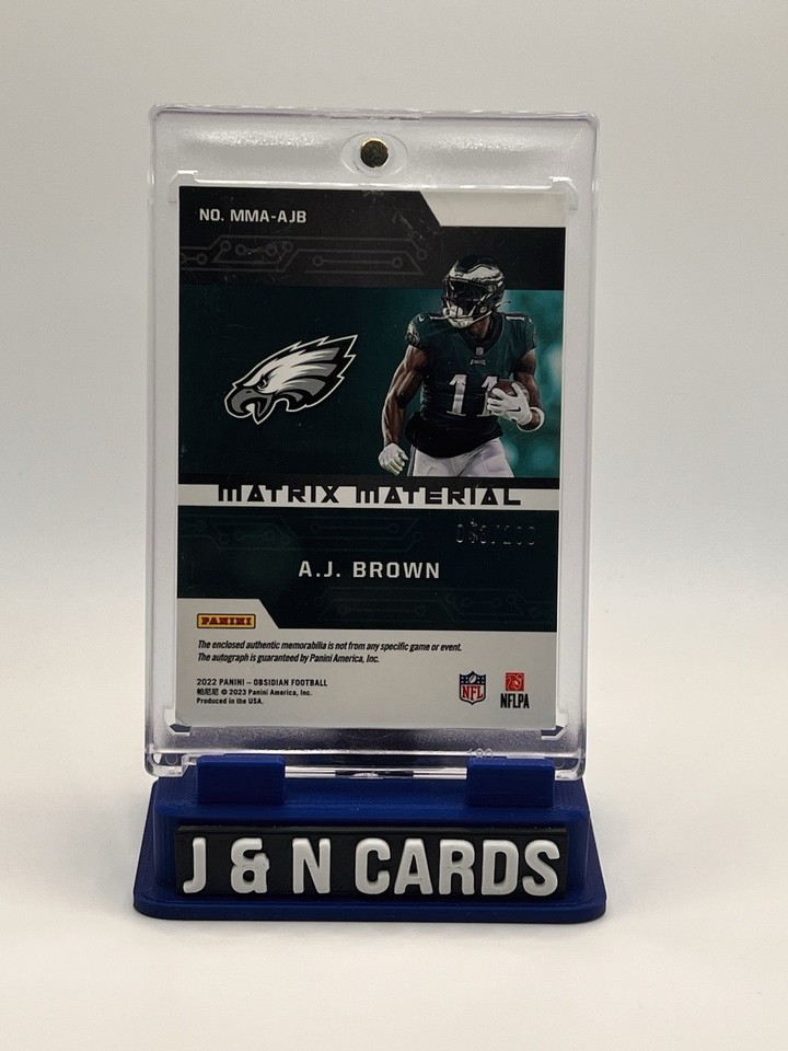2022 Obsidian Matrix Material A.J. Brown Patch Auto /100🔥🔥🔥 | eBay