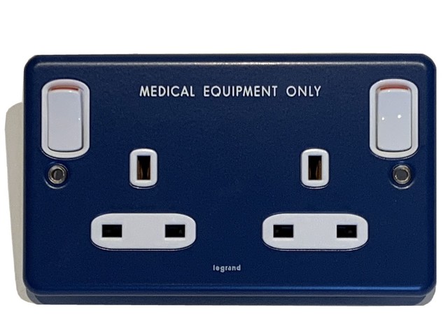 Legrand Synergy Double 13a Switched Socket Medical Equipment Clean ...