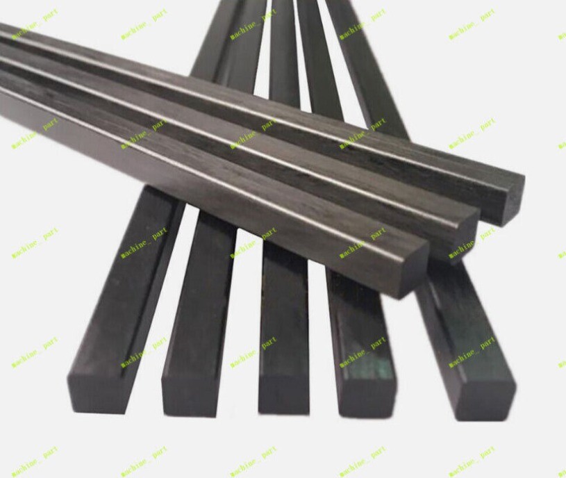 Black Carbon Fiber Solid Square Bar Rod 500mm Square Stick For RC ...