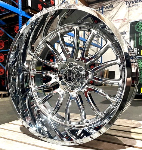 4 NEW 26x14 Hardcore HC101 Wheels Chrome 8x6.5 RAM Chevy GMC 8x165.1 | eBay