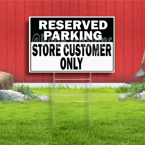Reserved Parking Customer Only Indoor Outdoor Yard Sign | eBay