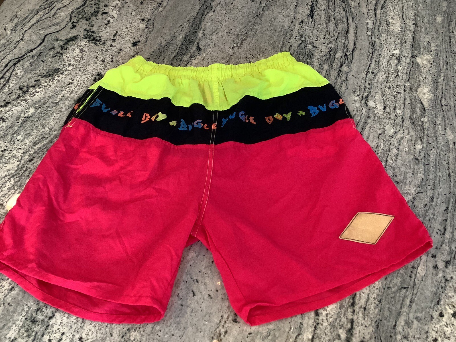 Vintage Y2K Bugle Boy Neon Swim Trunks Suit Swimwear M | eBay
