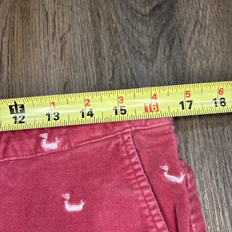 Duck Head Pants Womens Sz 14 33x28 Rose Pink Velvet Duck Embroidered ...