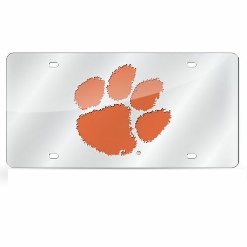 Clemson Tigers NCAA Silver Laser Tag License Plate | eBay