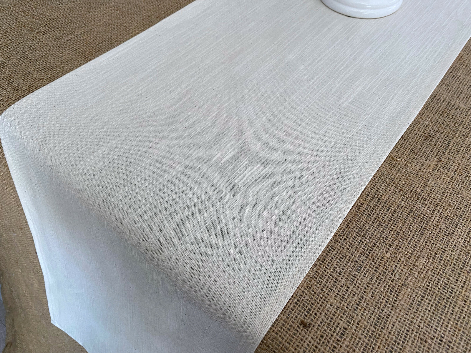 Ivory Table Runner Solid Ivory Linen Runner Table Centerpiece Natural ...