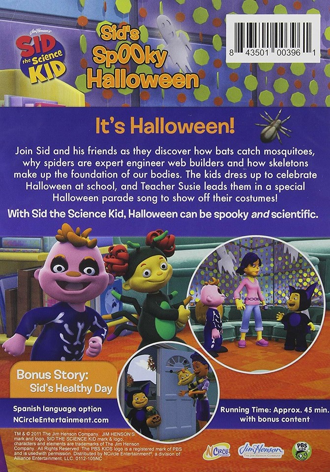 NEW Sid the Science Kid Sid's Spooky Halloween DVD THE MOVIE EDUCATIONAL CARTOON | eBay