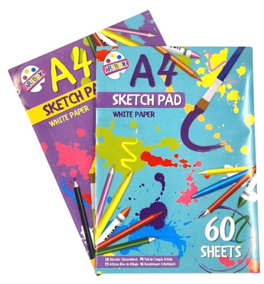 2 x A4 Sketch Pad White Paper Artist Craft Doodling Sketching Drawing ...